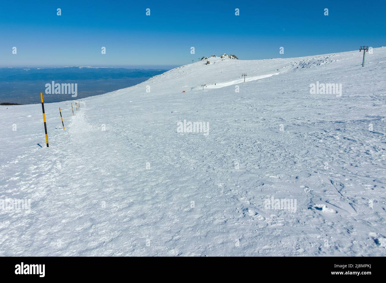 Winter view of Vitosha Mountain near Cherni Vrah peak, Sofia City ...