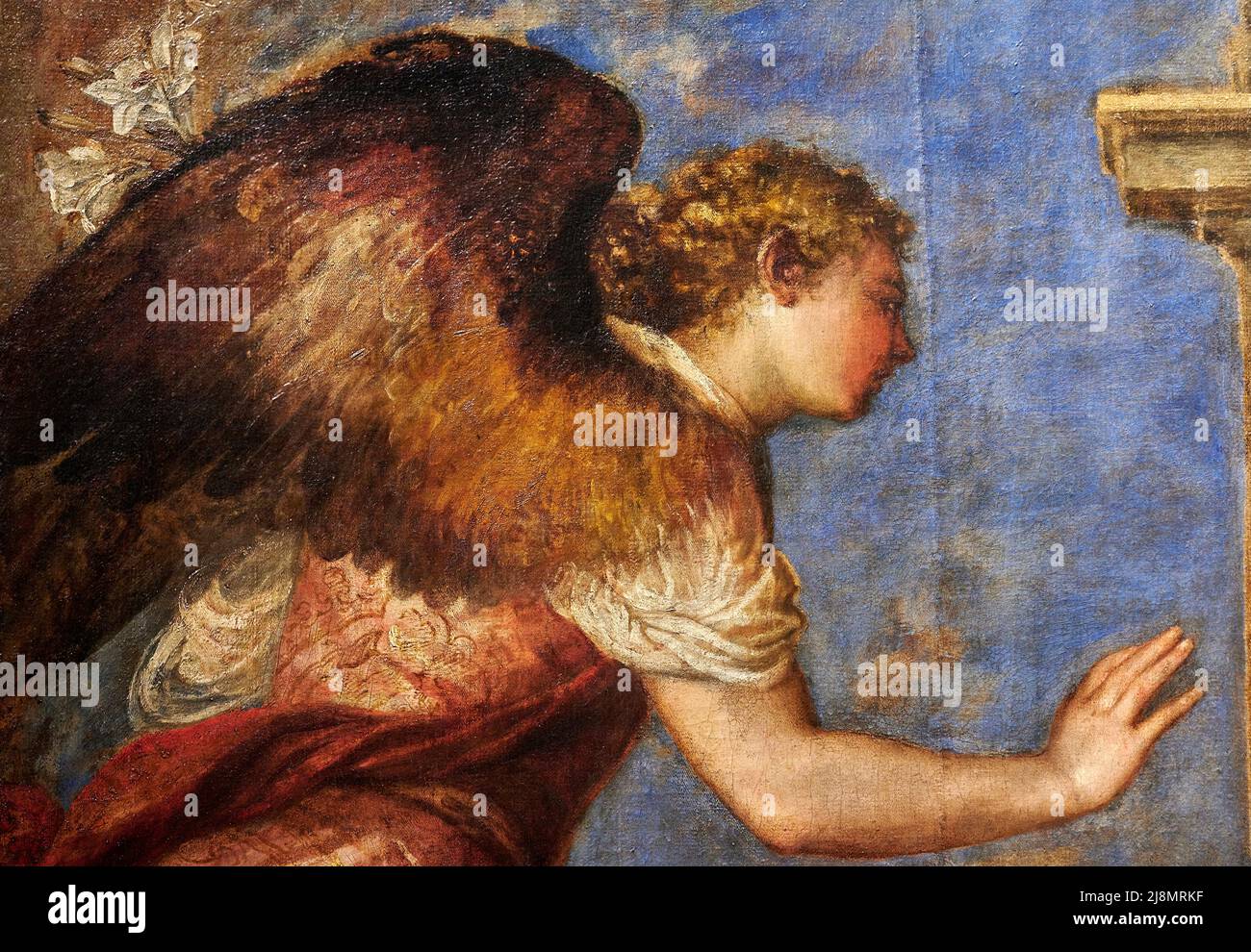 particolare da “ Annunciazione “ - olio su tela - Tiziano Vecellio - 1558 - Napoli, Italia ...