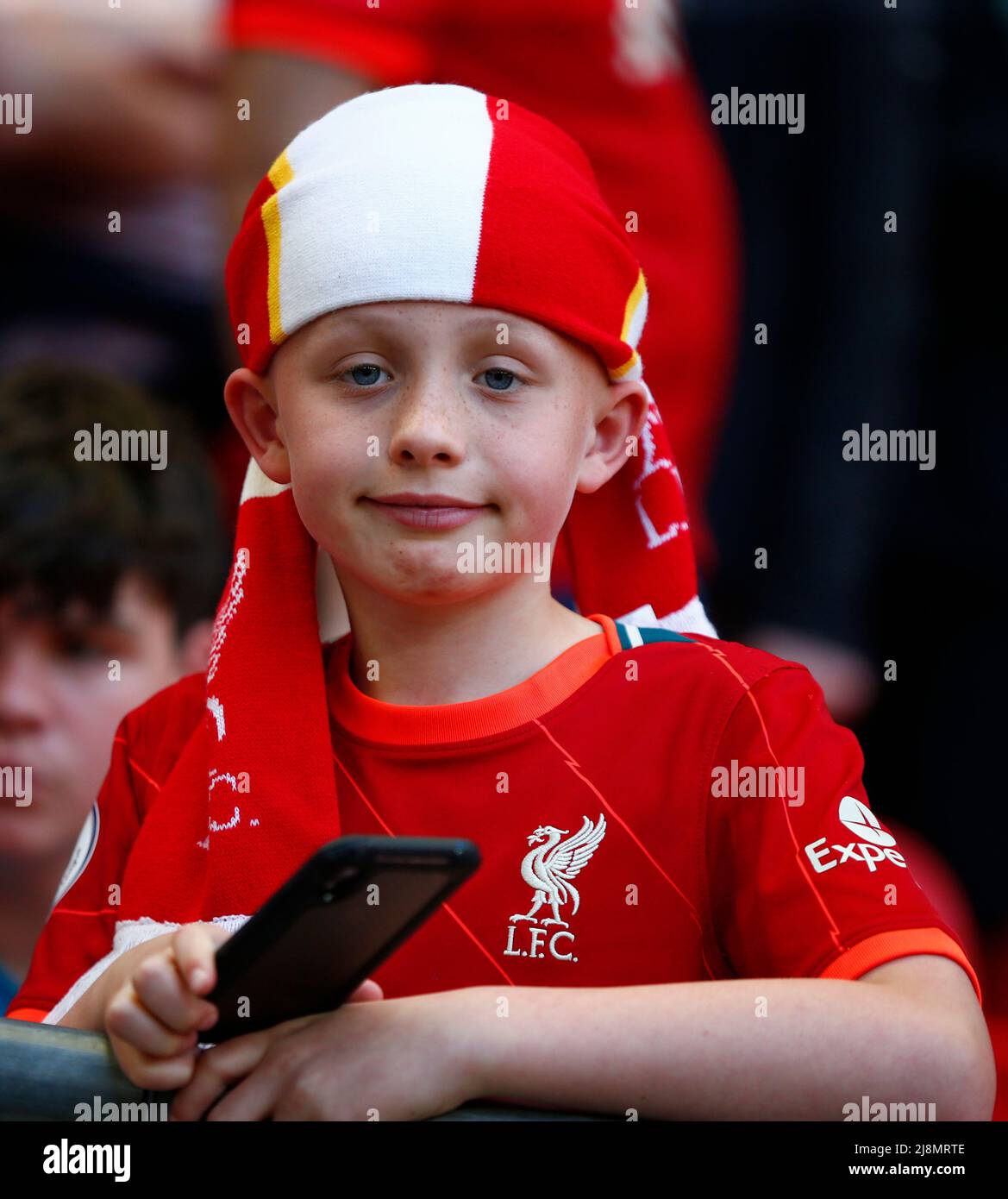 LONDON, ENGLAND - MAY 14: Young Liverpool fan during FA Cup Final ...