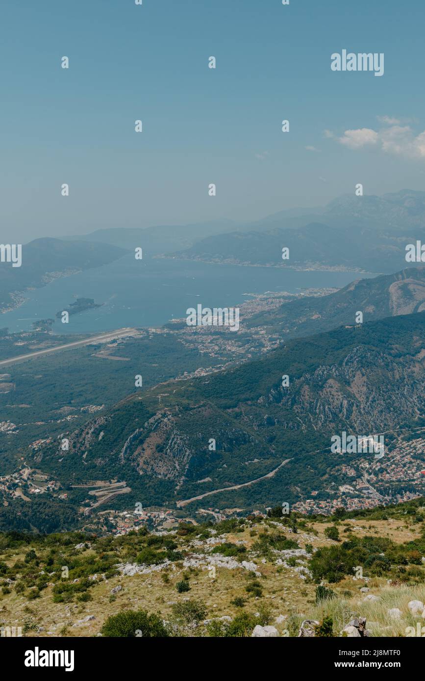 Beautiful nature mountains landscape. Kotor bay, Montenegro. Views of ...