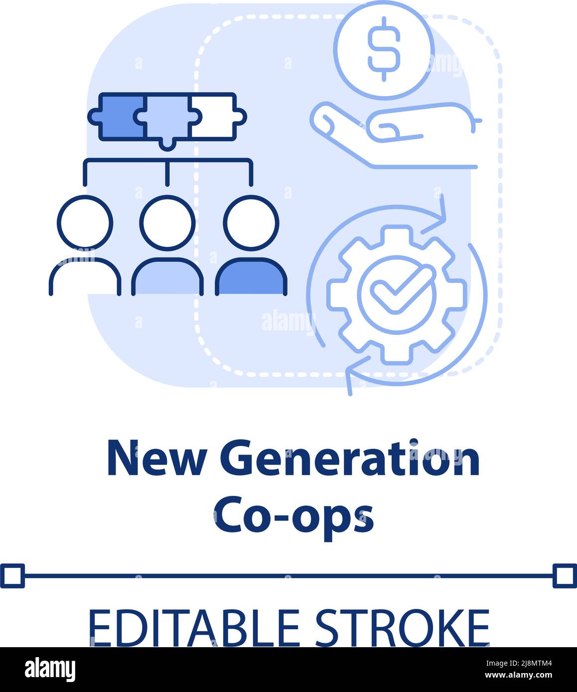 New generation co-ops light blue concept icon Stock Vector Image & Art ...