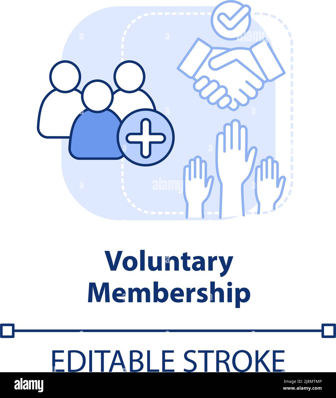 Voluntary membership light blue concept icon Stock Vector Image & Art ...