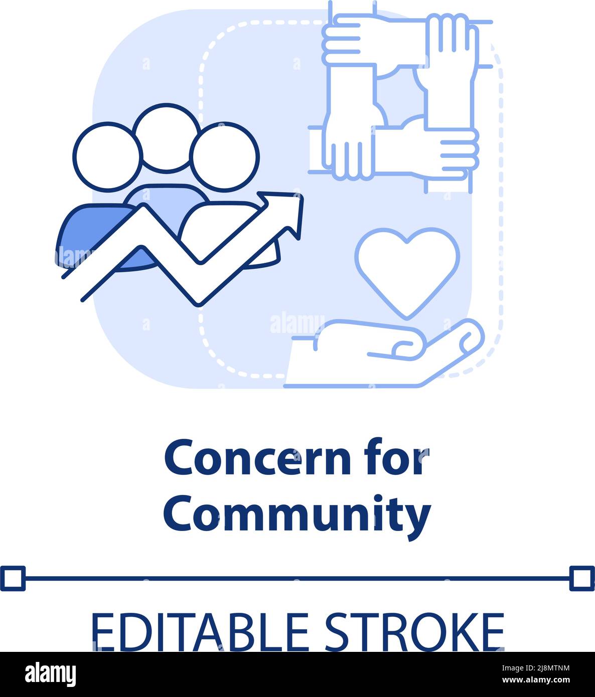 Concern for community light blue concept icon Stock Vector Image & Art ...