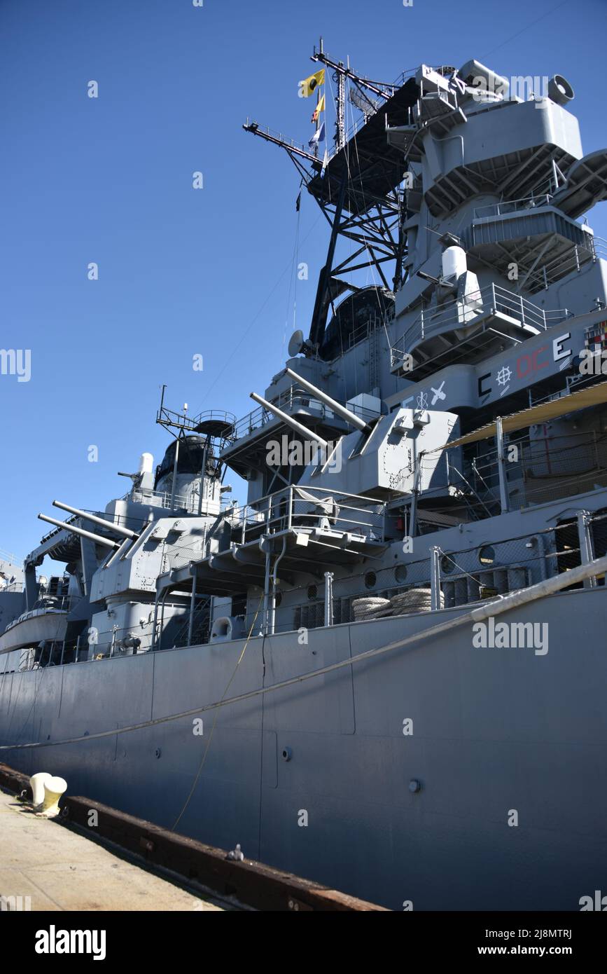 San Pedro, CA. USA. 2/28/2022. U.S.S. Iowa BB-61. U.S. Iowa BB-61 ...