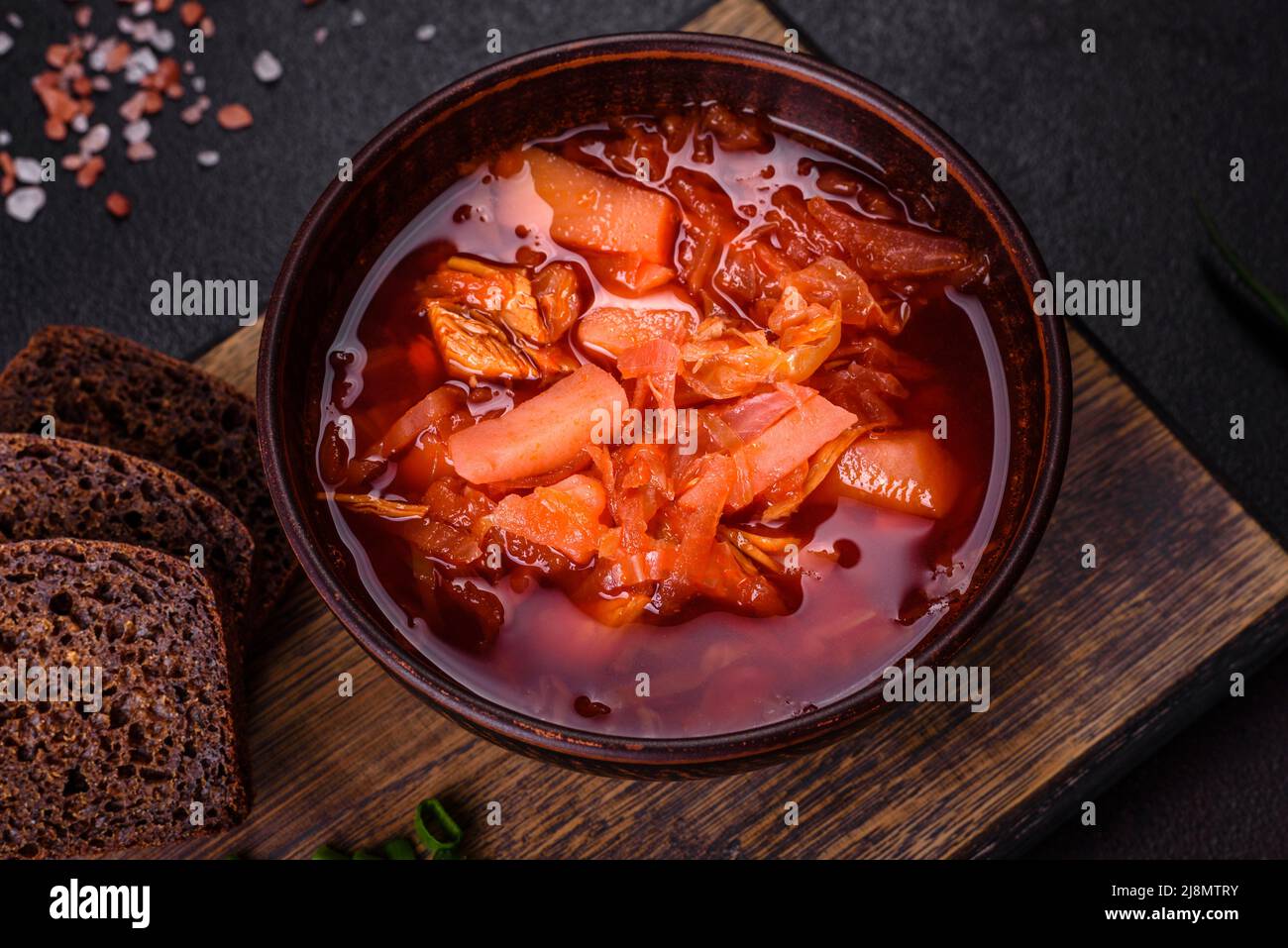 Borscht - traditional Ukraine soup made of beetroot, tomato, cabbage ...