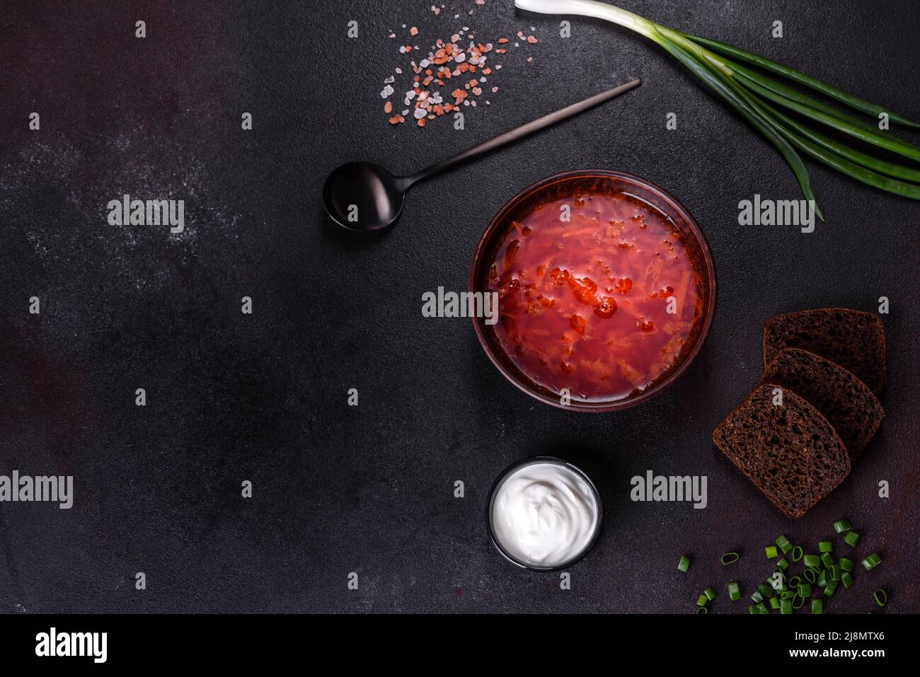 Borscht - traditional Ukraine soup made of beetroot, tomato, cabbage ...