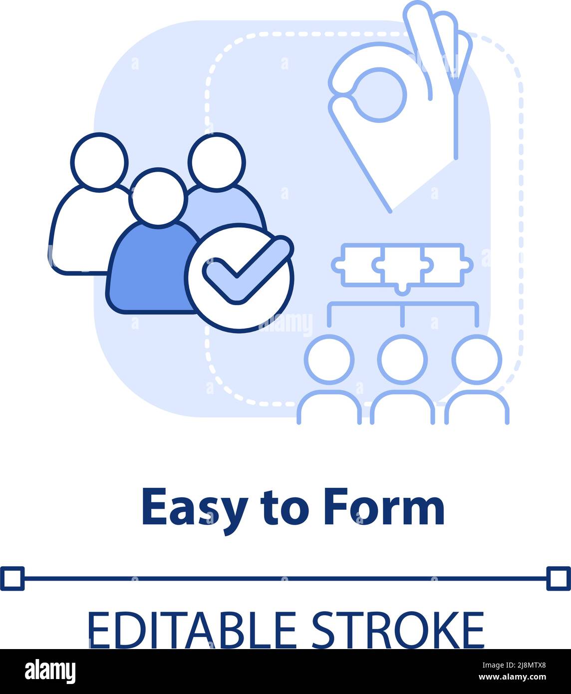 Easy to form light blue concept icon Stock Vector Image & Art - Alamy