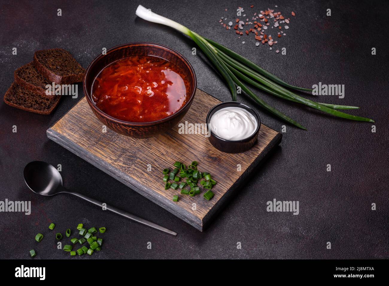 Borscht - traditional Ukraine soup made of beetroot, tomato, cabbage ...