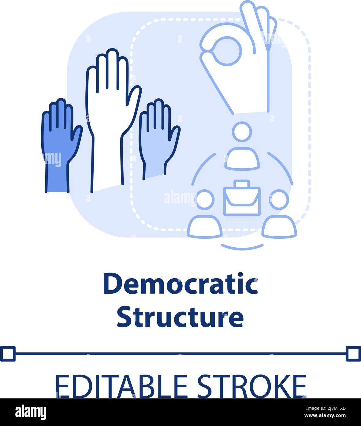 Democratic structure light blue concept icon Stock Vector Image & Art - Alamy
