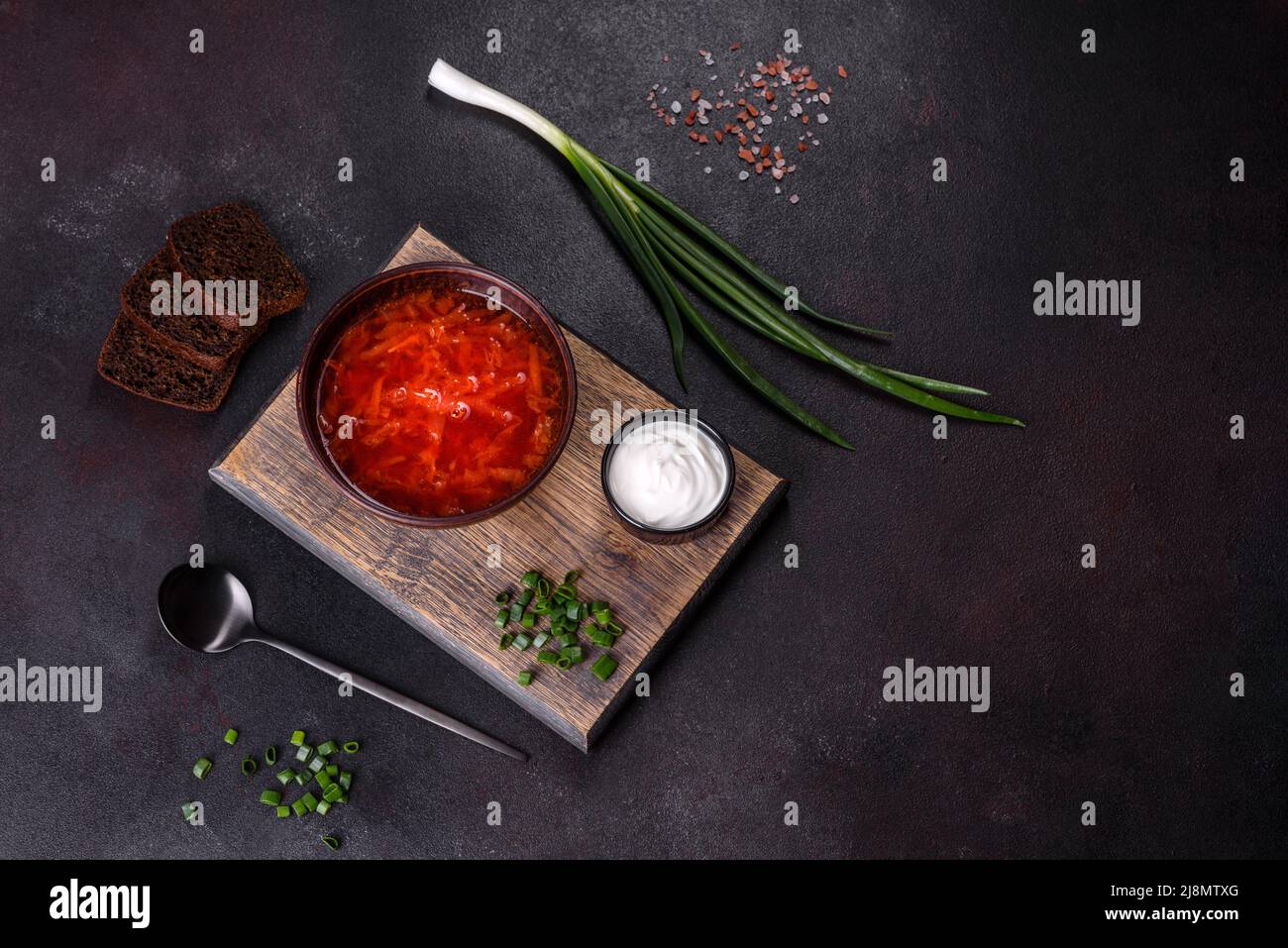 Borscht - traditional Ukraine soup made of beetroot, tomato, cabbage ...