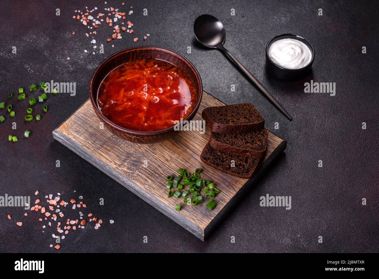 Borscht - traditional Ukraine soup made of beetroot, tomato, cabbage ...