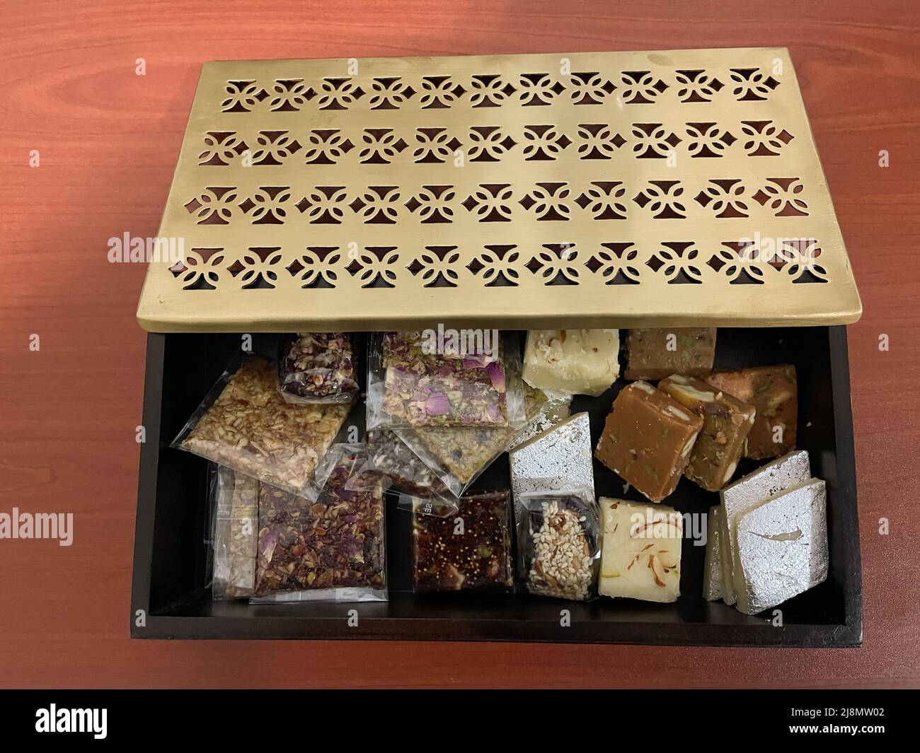 Assorted indian sweets hi-res stock photography and images - Alamy