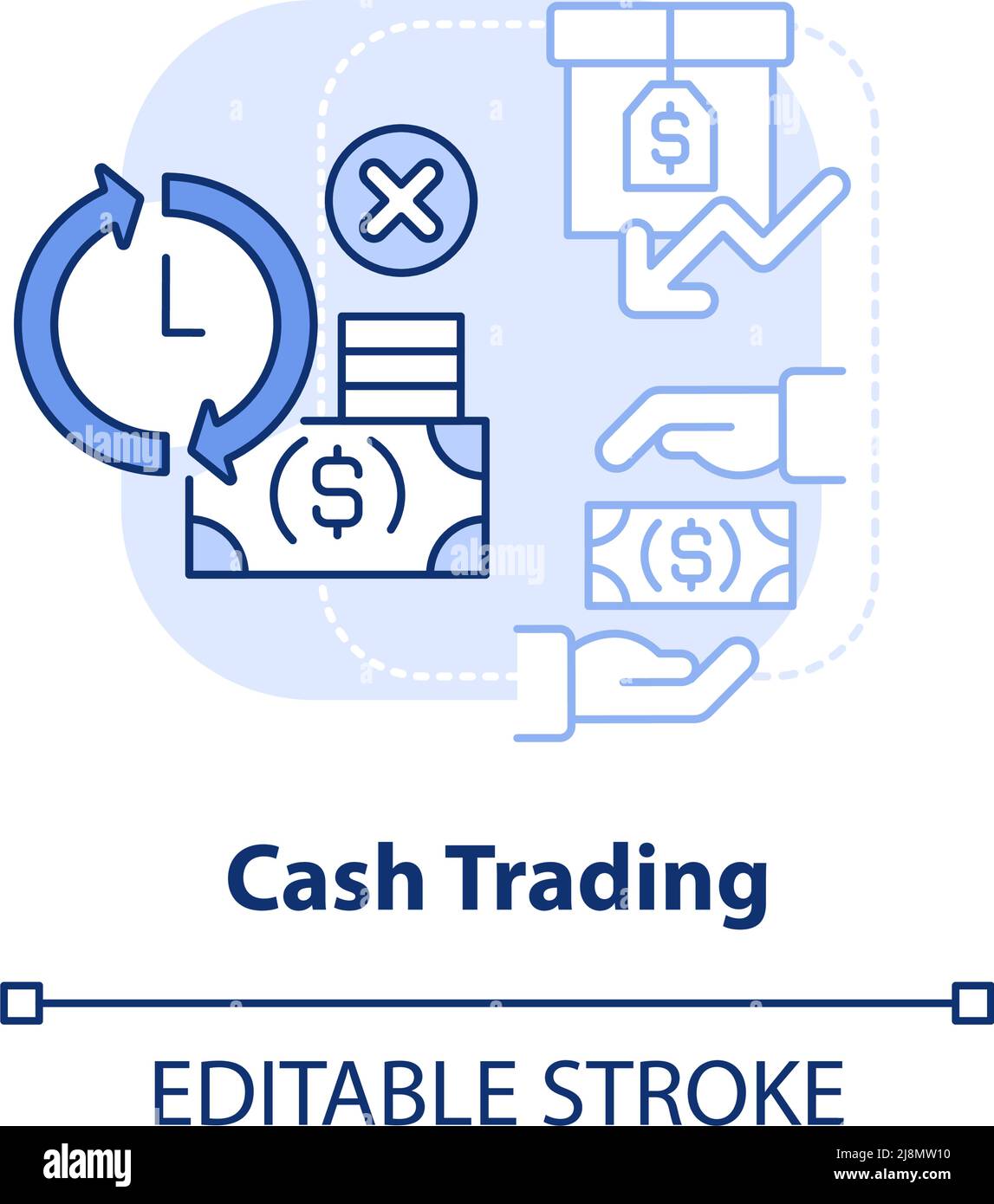 Cash trading light blue concept icon Stock Vector Image & Art - Alamy
