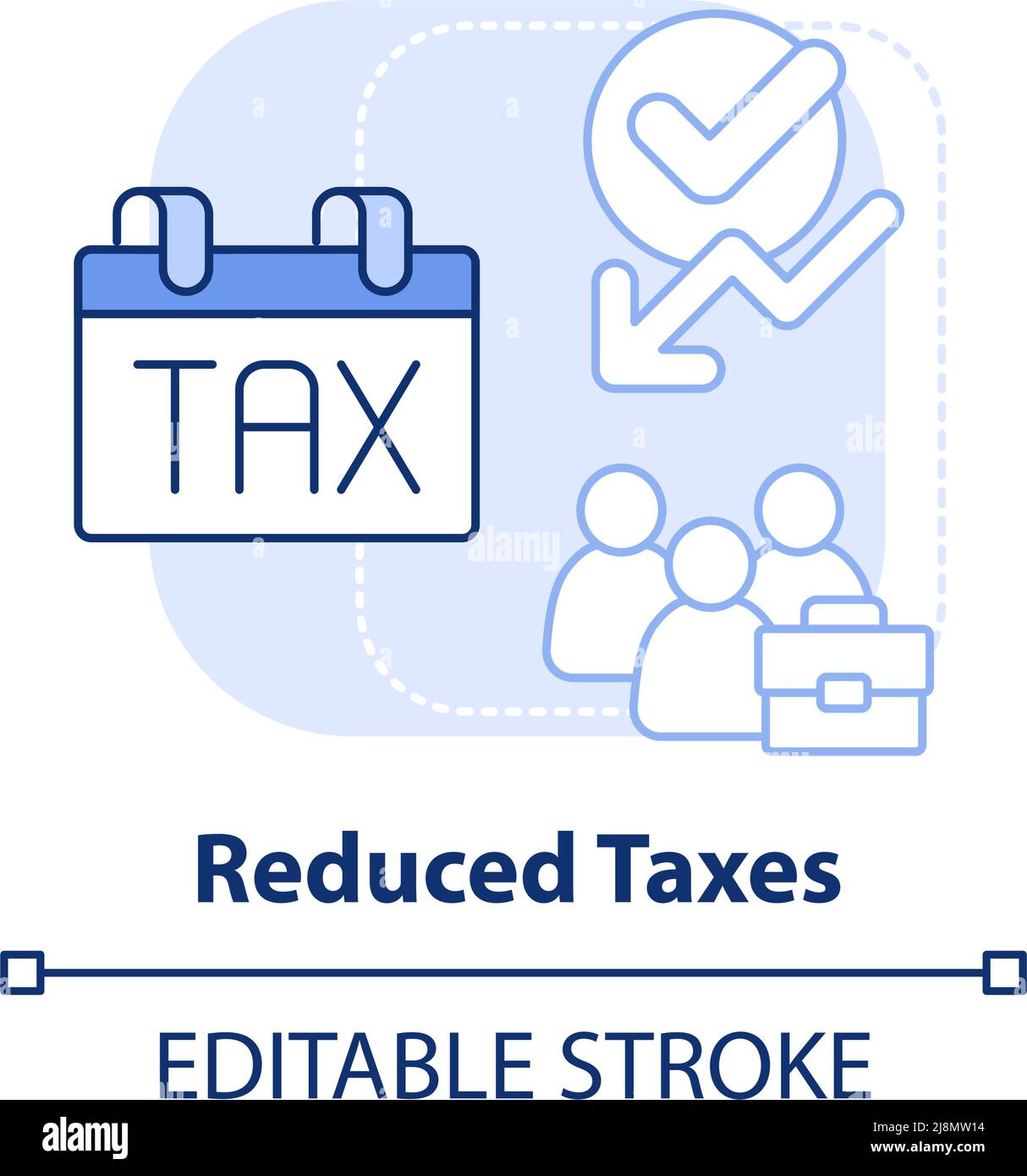 Reduced taxes light blue concept icon Stock Vector Image & Art - Alamy