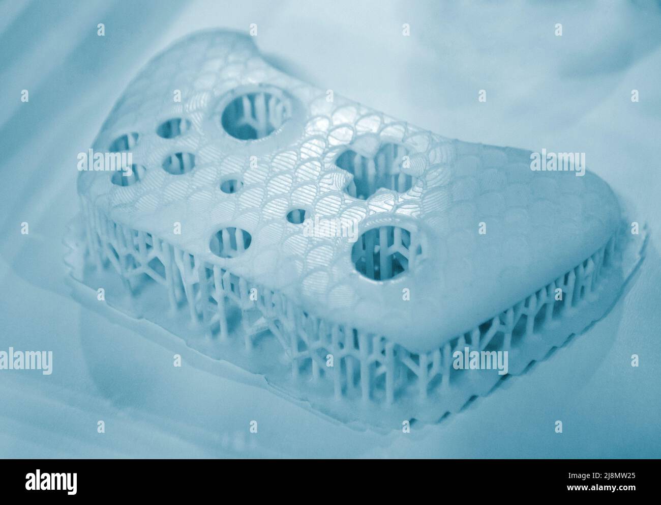 Model printed on 3D printer. Object printed on 3D printer made of ...