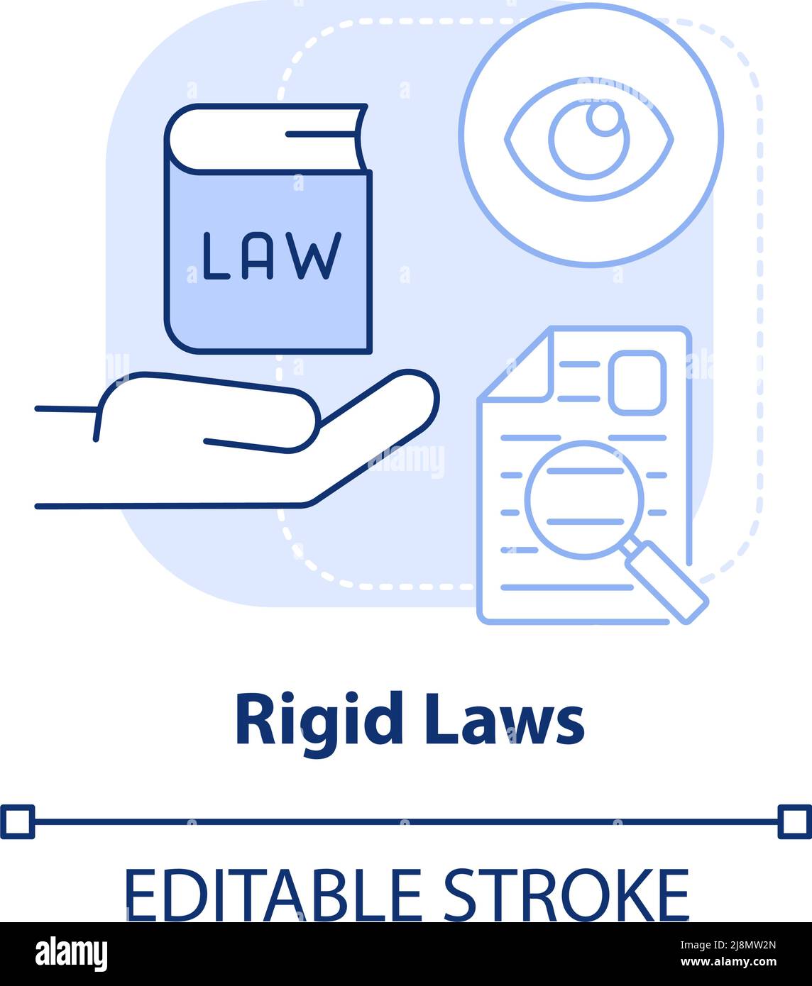 Rigid laws light blue concept icon Stock Vector Image & Art - Alamy