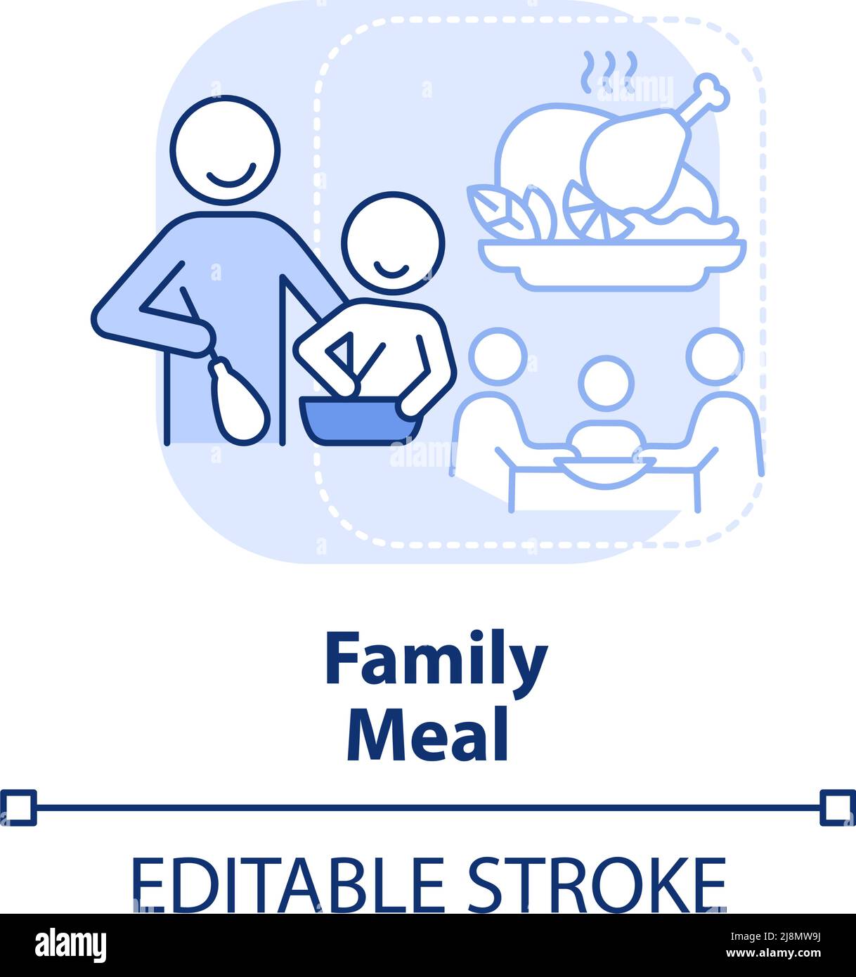 Family meal light blue concept icon Stock Vector Image & Art - Alamy