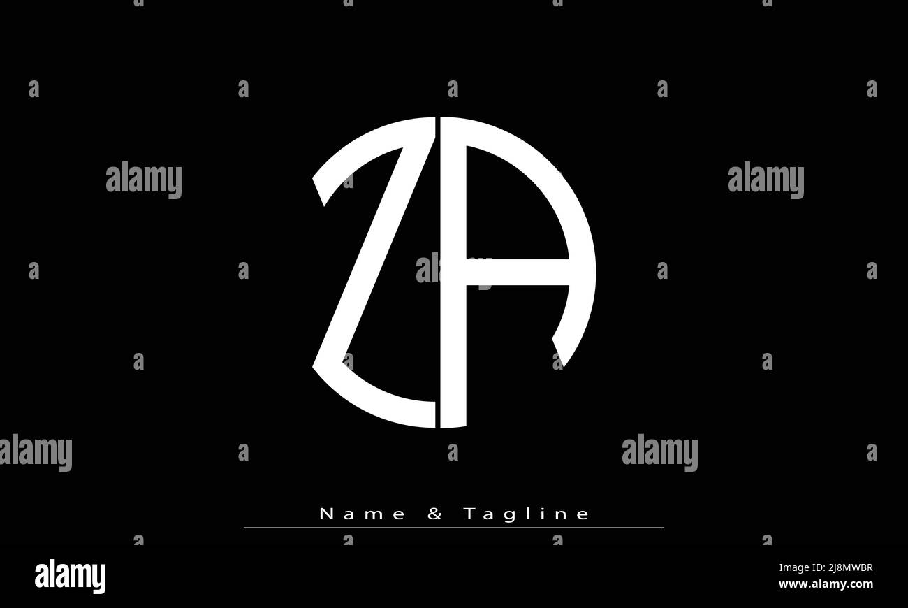 Alphabet letters Initials Monogram logo ZA , AZ Stock Vector Image ...