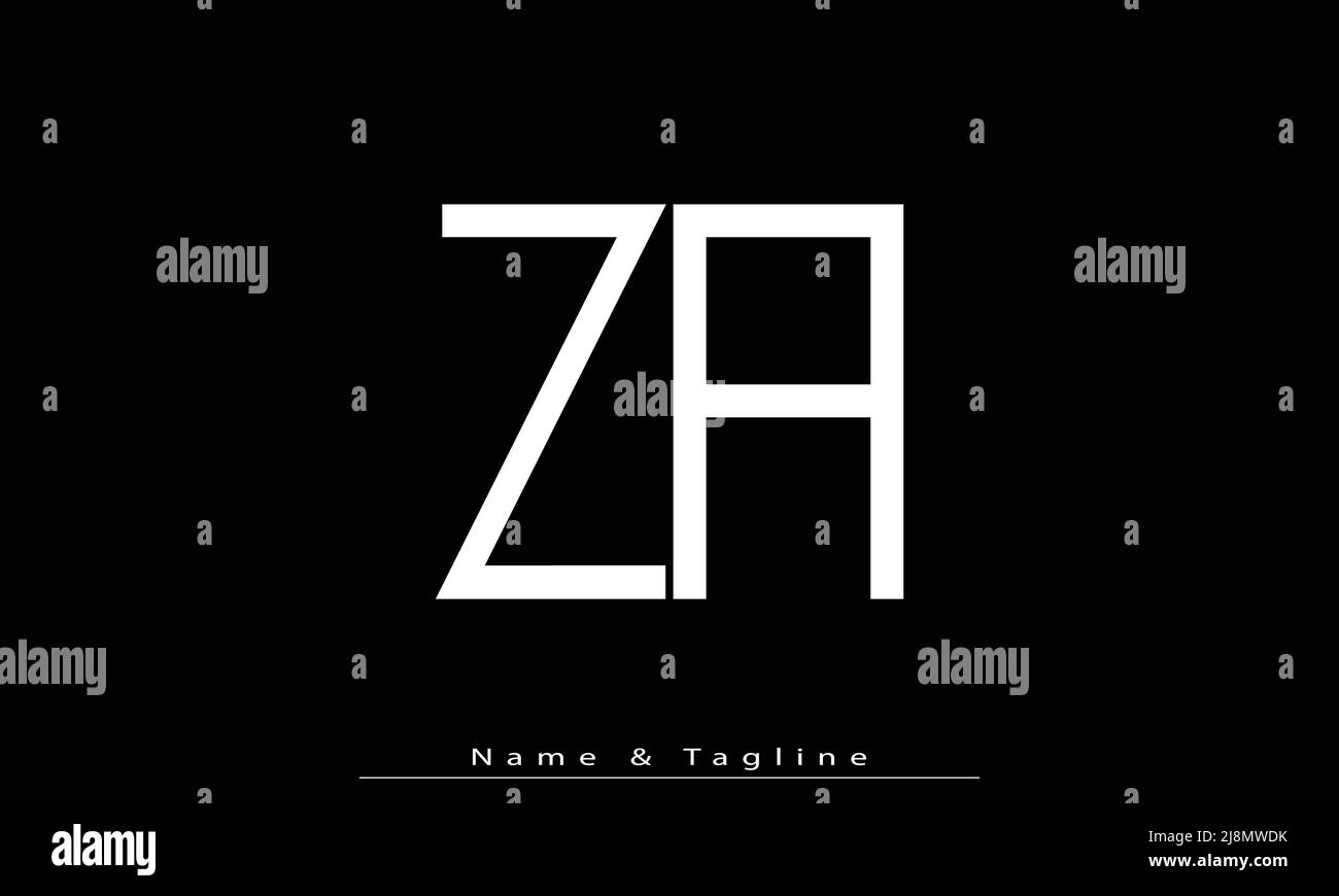 Alphabet letters Initials Monogram logo ZA , AZ Stock Vector Image ...