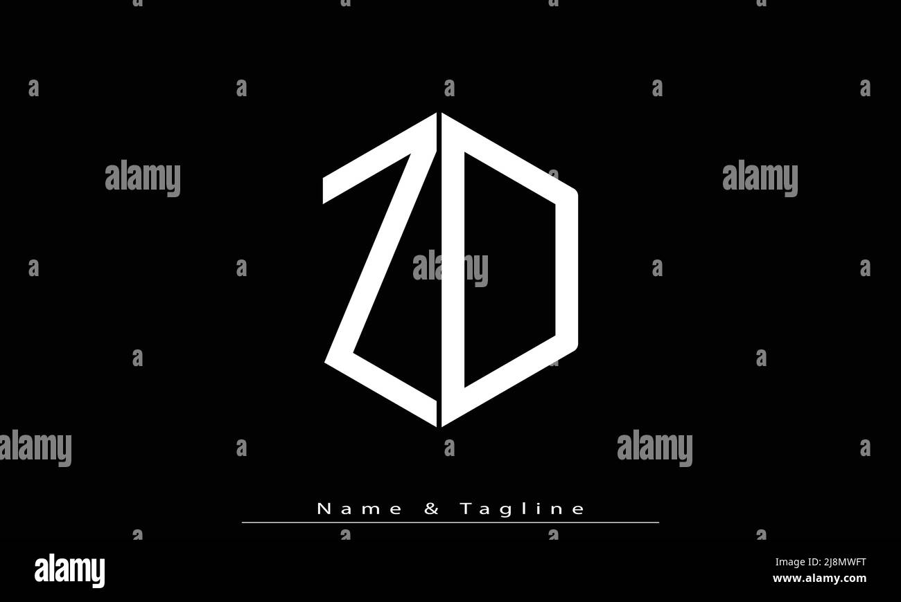 Letter zd logo Black and White Stock Photos & Images - Alamy