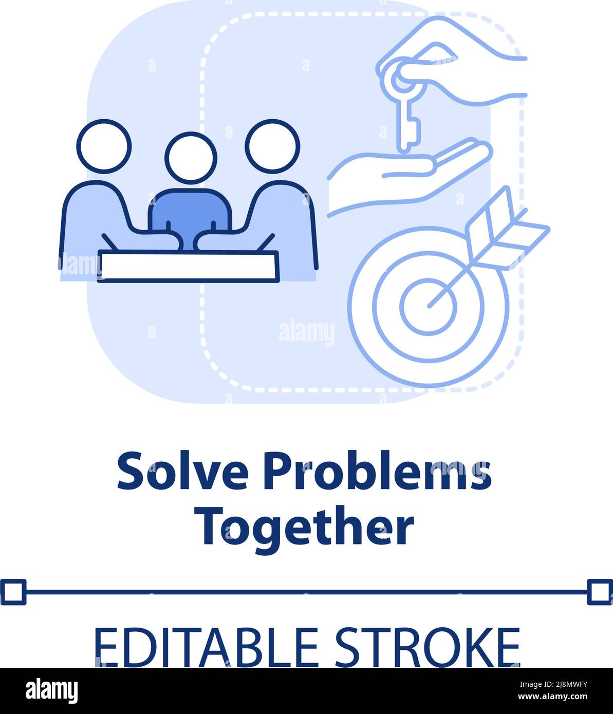 Solve problems together Stock Vector Images - Alamy