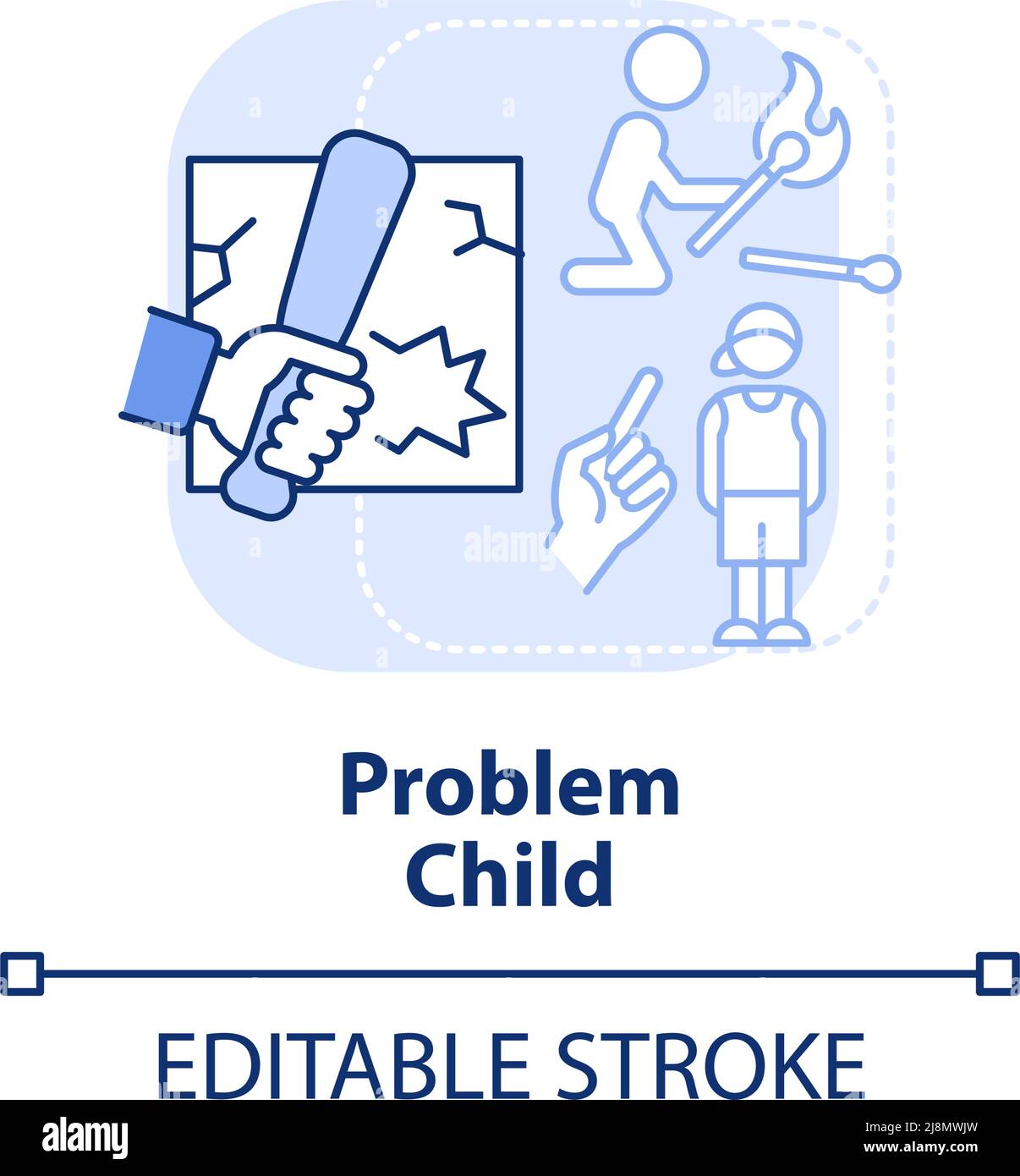 Problem child Stock Vector Images - Alamy