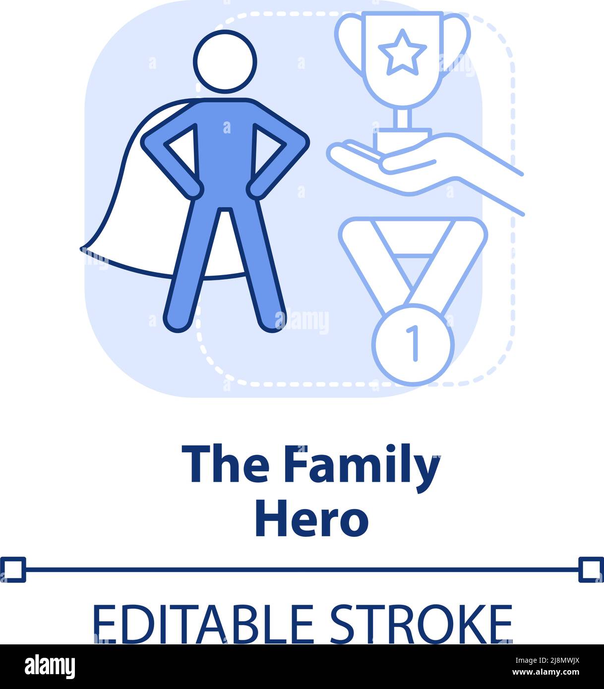 Family hero light blue concept icon Stock Vector Image & Art - Alamy