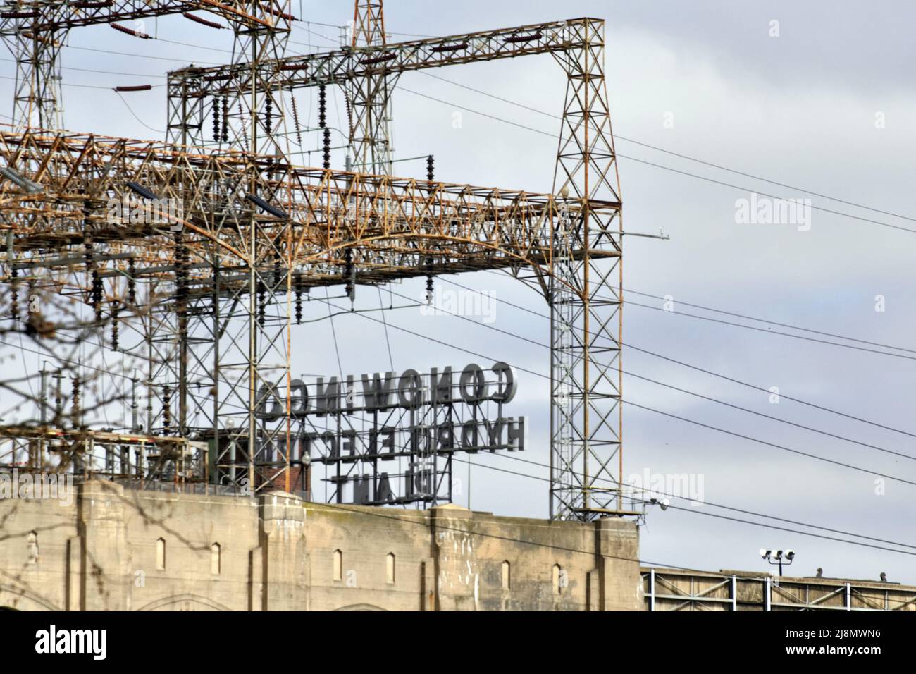 The power transmission towers of Conowingo Dam stand tall in the lower ...
