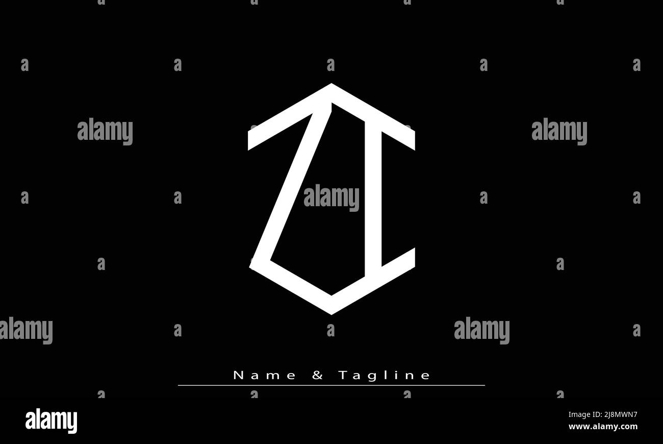 Alphabet letters Initials Monogram logo ZI , IZ Stock Vector Image ...