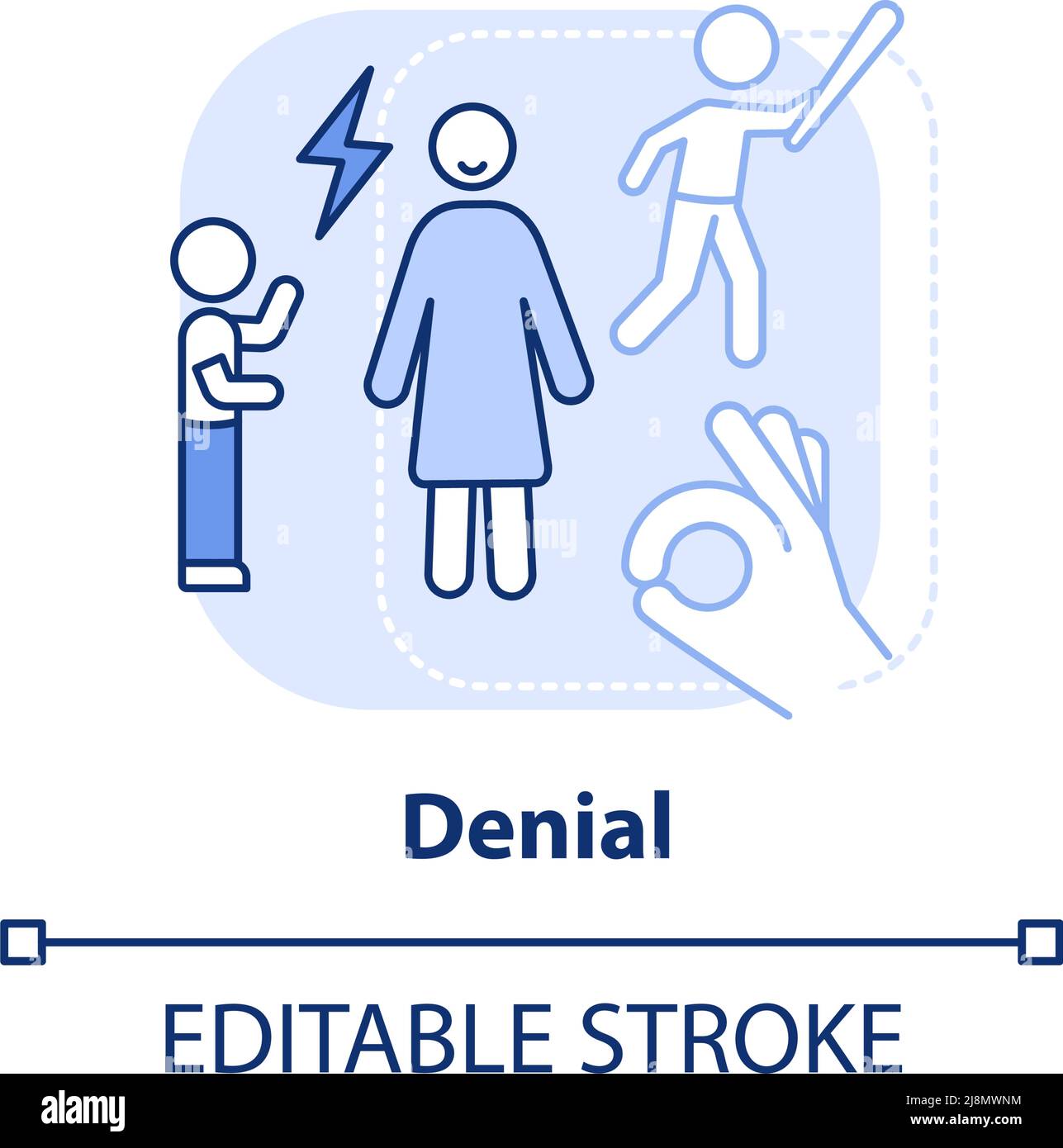 Denial light blue concept icon Stock Vector Image & Art - Alamy