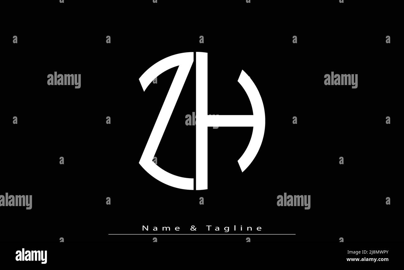Alphabet letters Initials Monogram logo ZH , HZ Stock Vector Image ...