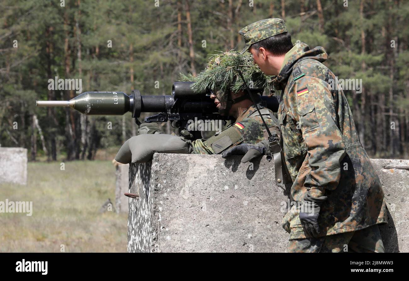 Torgelow, Germany. 17th May, 2022. At the Jägerbrück training area ...