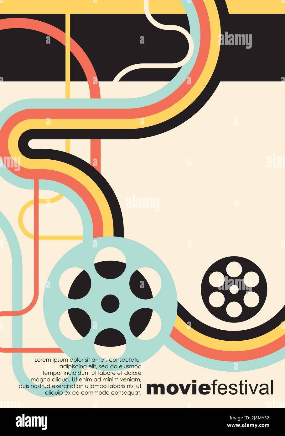 Creative artistic concept for movie festival poster. Cinema event ...