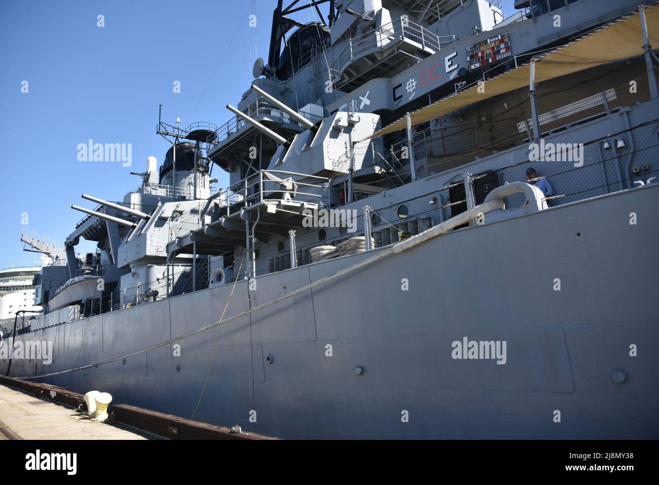 San Pedro, CA. USA. 2/28/2022. U.S.S. Iowa BB-61. U.S. Iowa BB-61 ...