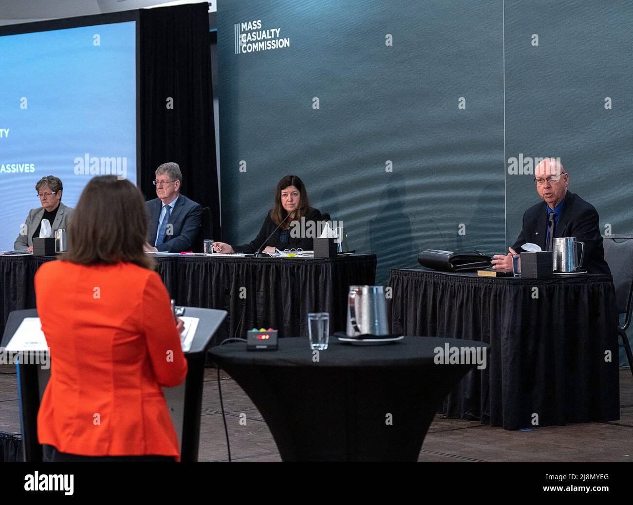 Commission counsel Anna Mancini questions retired RCMP Staff. Sgt ...