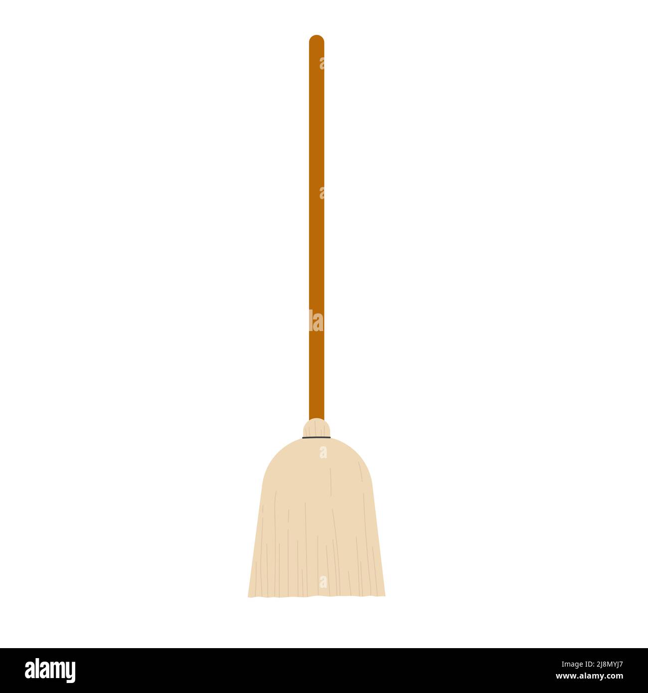 Housework sweeping broom. Housekeeping service, cleaning equipments and ...