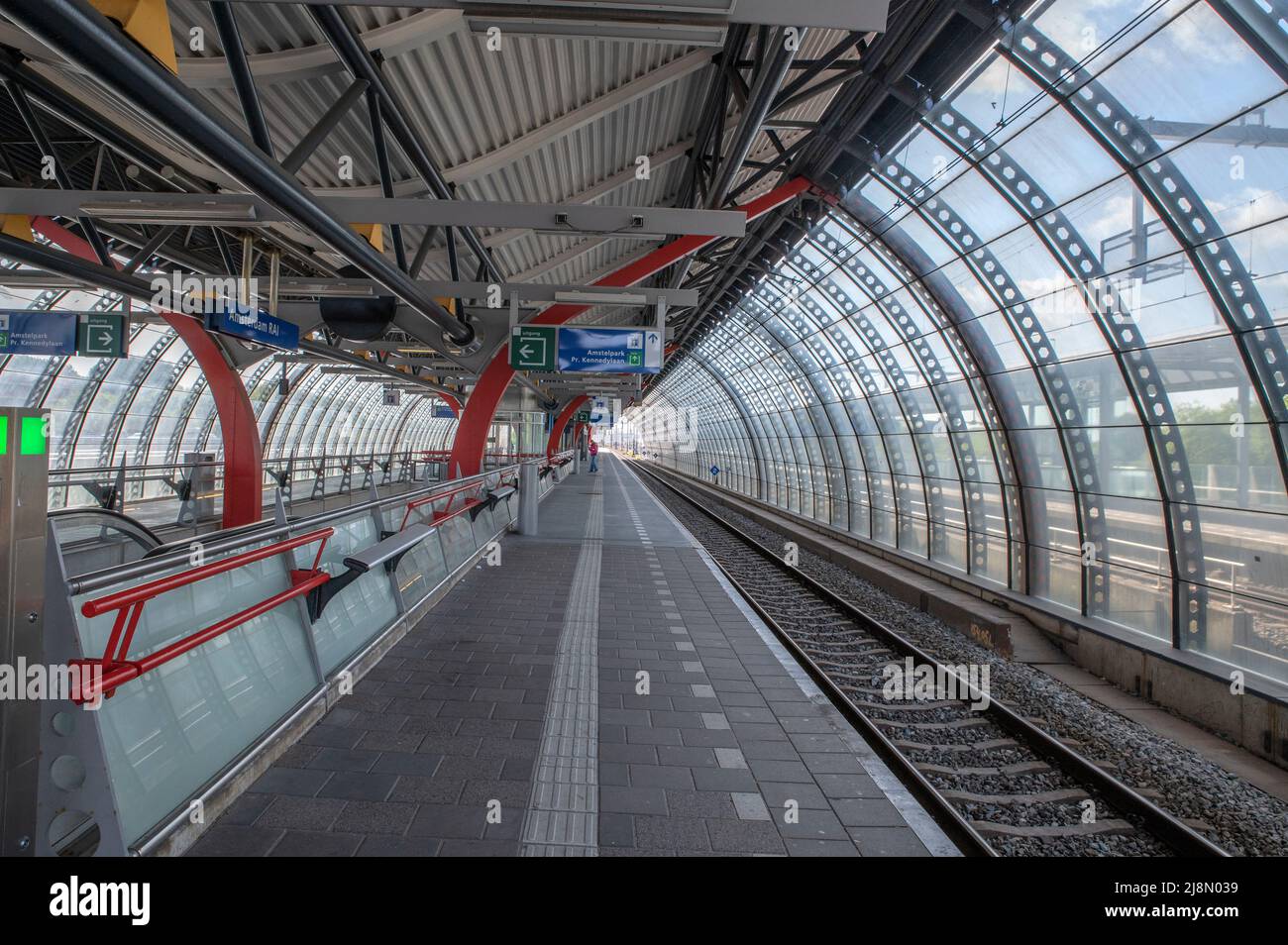 Platform Rain Train Station At Amsterdam The Netherlands 14-5-2022 ...