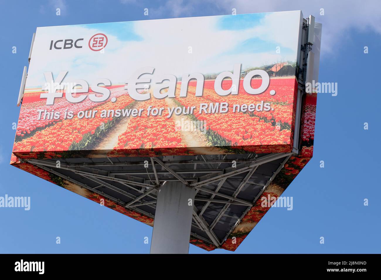 Billboard ICBC At Schiphol Airport The Netherlands 14-5-2022 Stock ...
