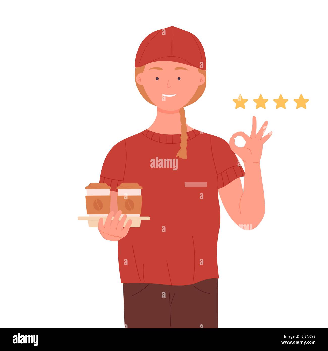 Online drinks order delivery rating. Customer review, feedback stars ...