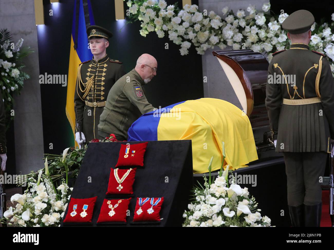 KYIV, UKRAINE - MAY 17, 2022 - Minister of Defence of Ukraine Oleksii Reznikov pays his last ...