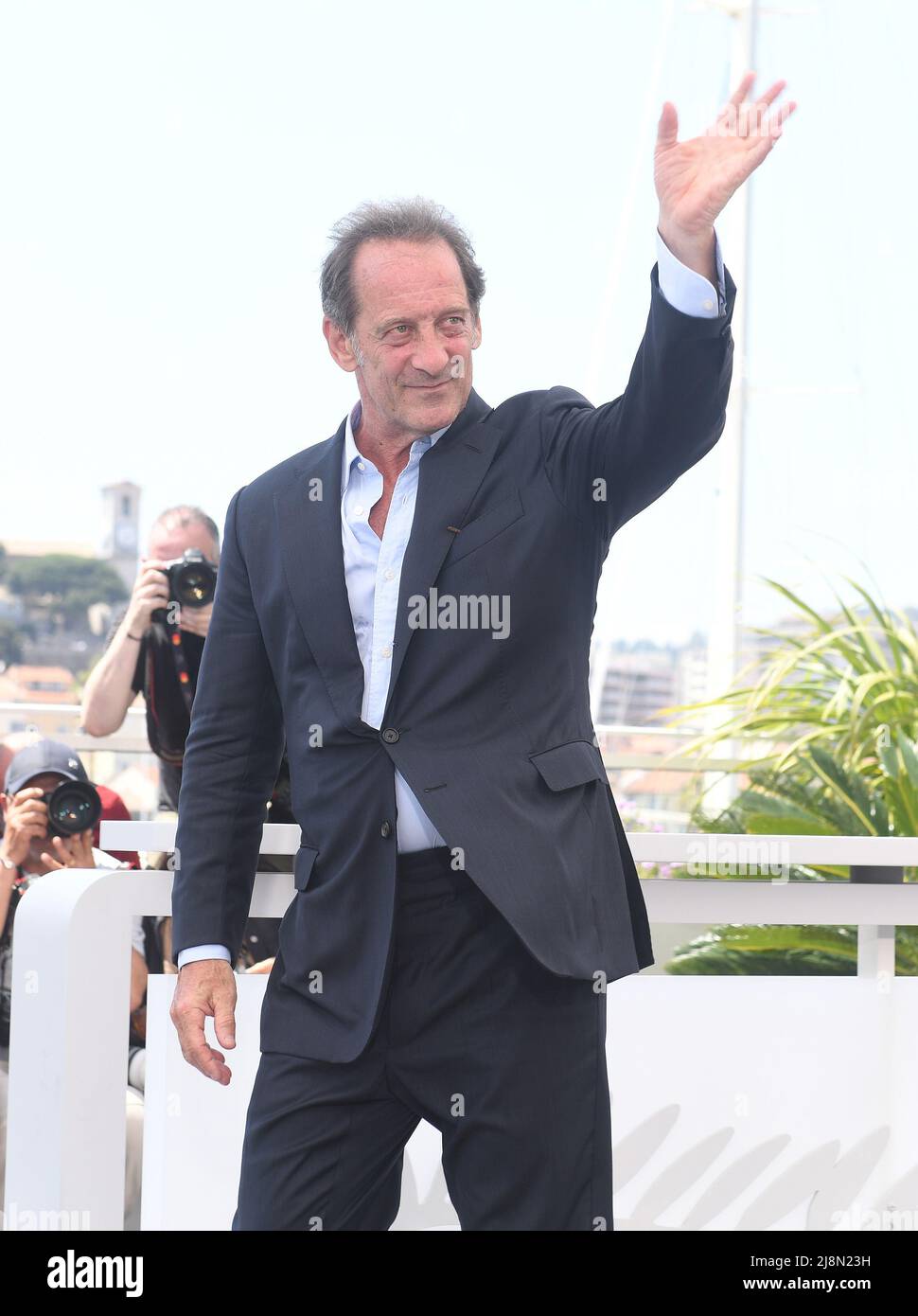 Cannes, France. 17th May, 2022. French actor Vincent Lindon attend the ...