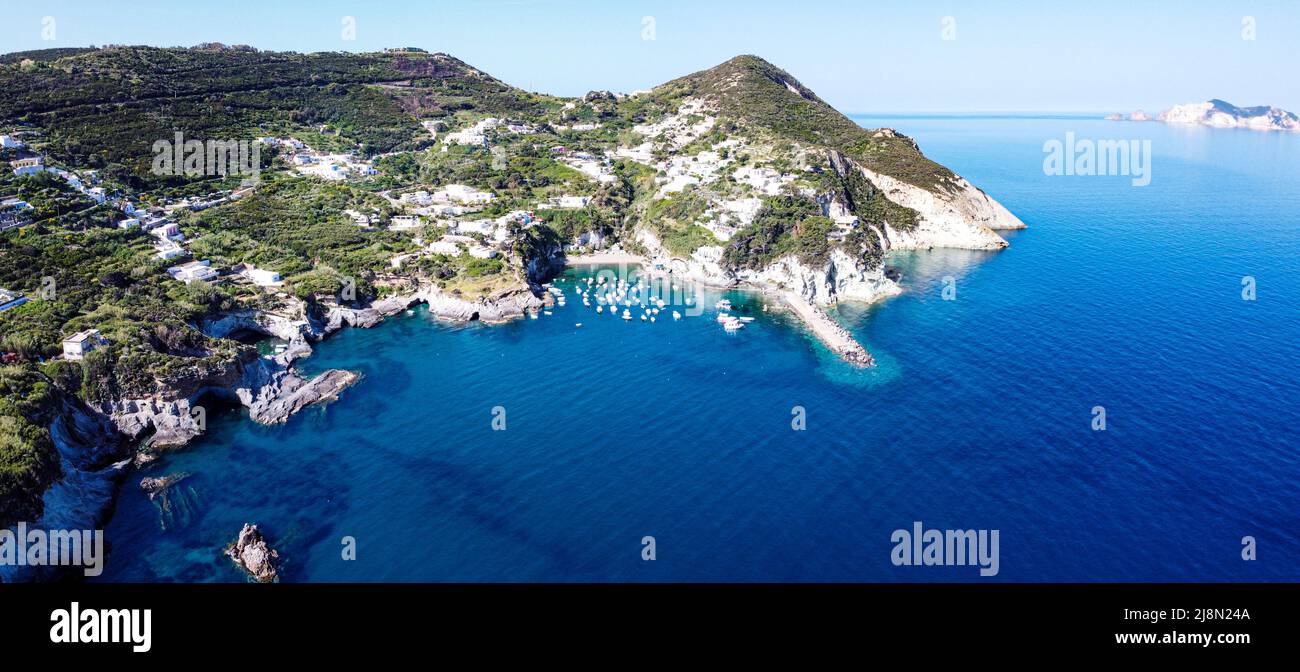 Latina 2022. Aerial view of the rugged coast and the beautiful ...