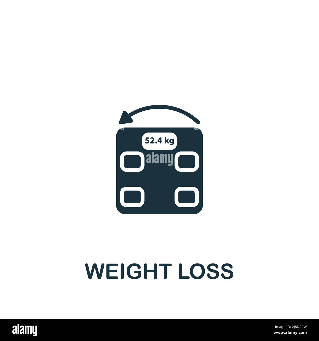 Weight Loss icon. Monochrome simple Healthy Lifestyle icon for ...