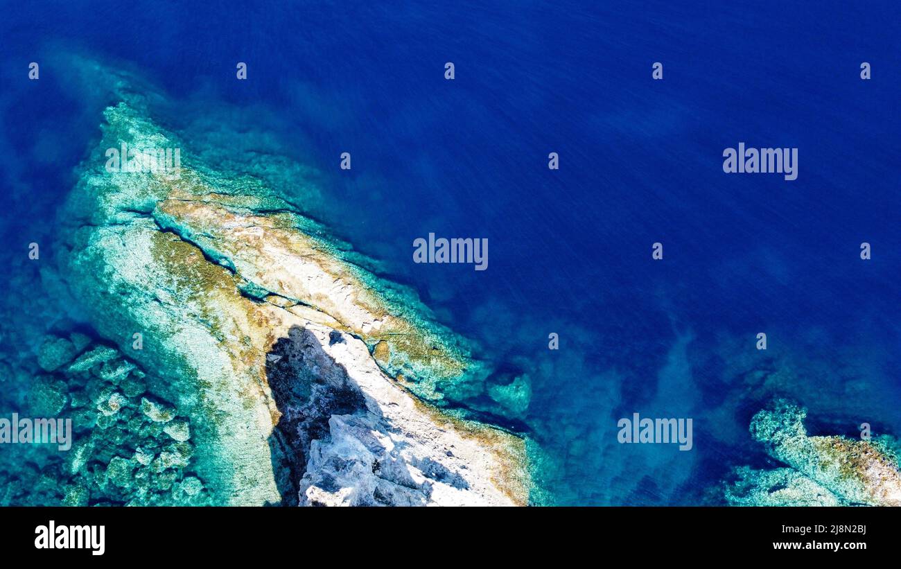 Latina 2022. Aerial view of the rugged coast and the beautiful ...