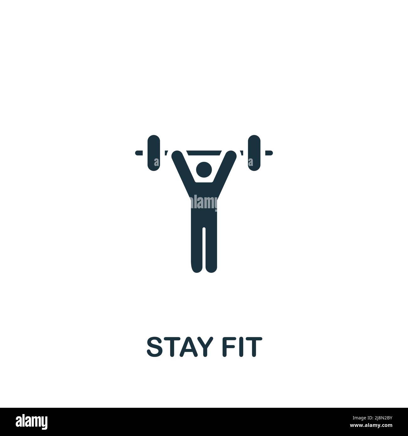 Stay Fit icon. Monochrome simple Healthy Lifestyle icon for templates ...