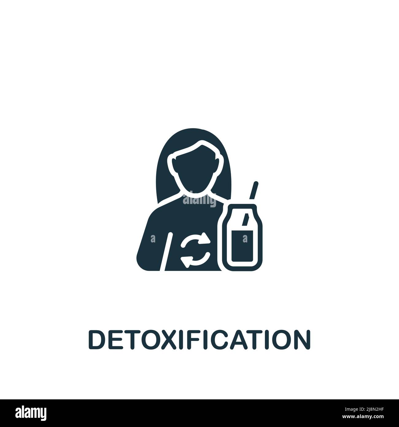 Detoxification icon. Monochrome simple Healthy Lifestyle icon for ...