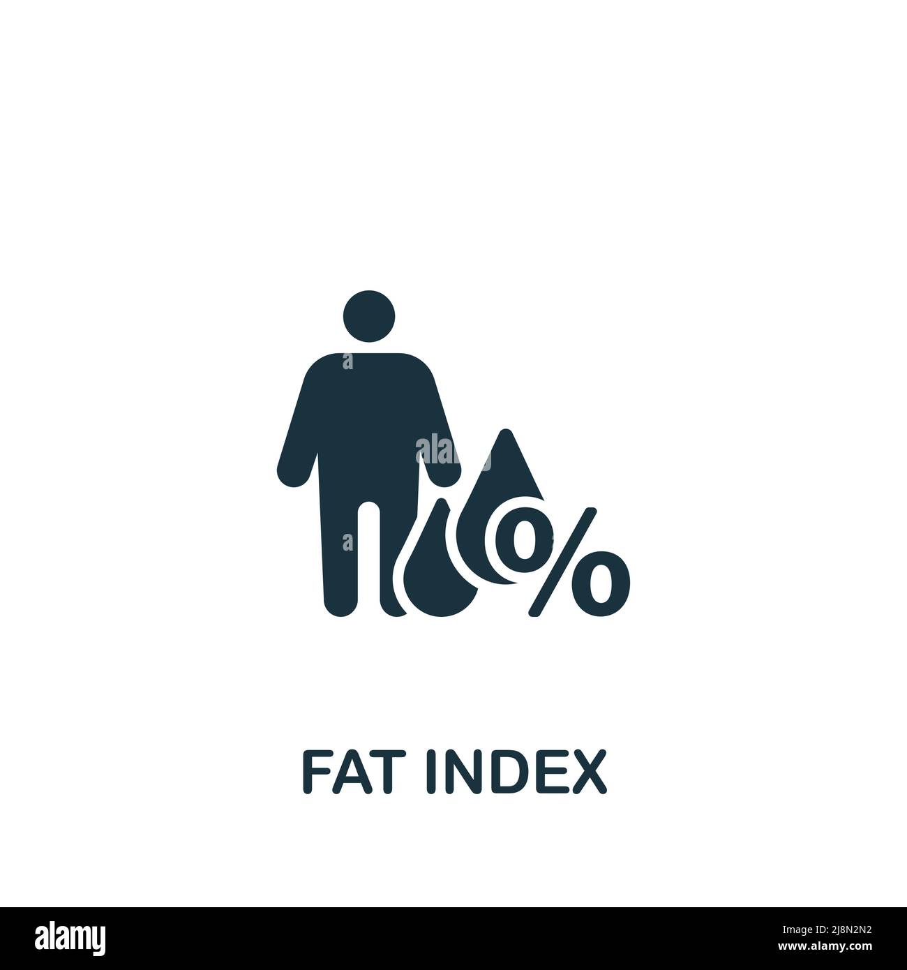Fat Index icon. Monochrome simple Healthy Lifestyle icon for templates ...