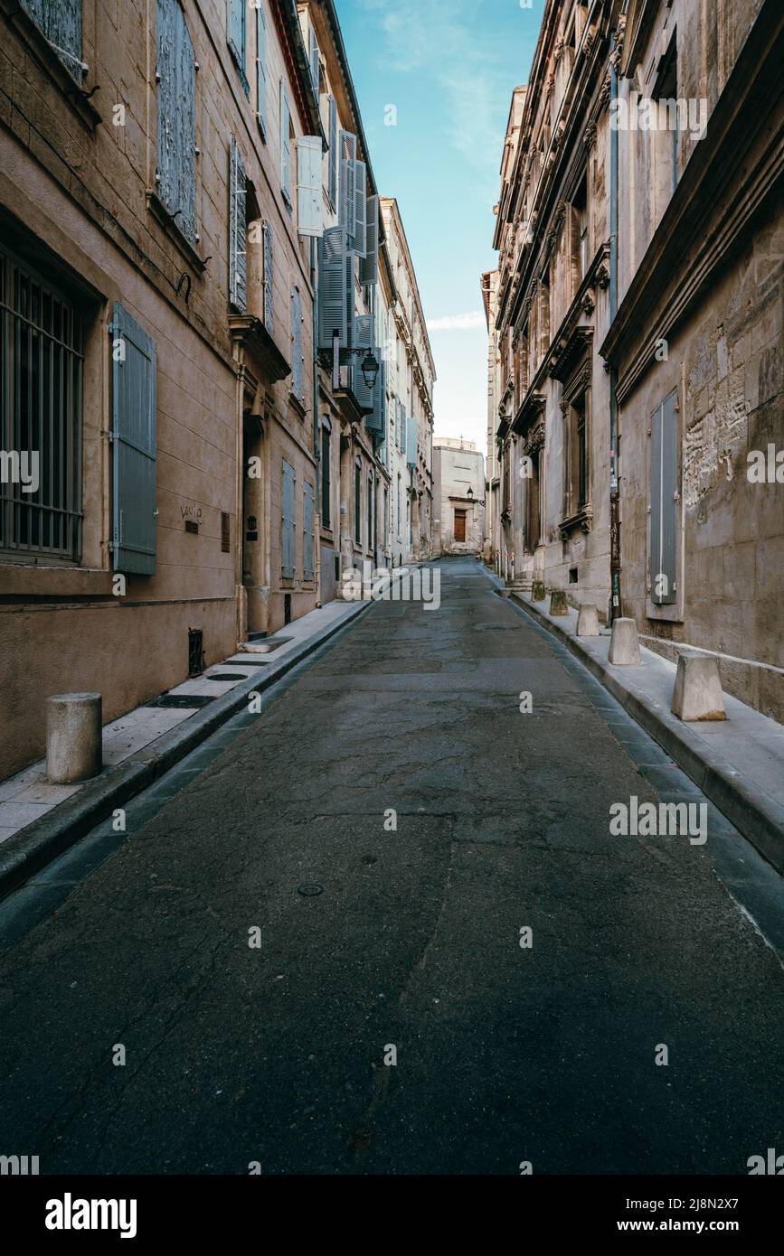 Street view and historical buildings in Arles, Provence, France Stock ...
