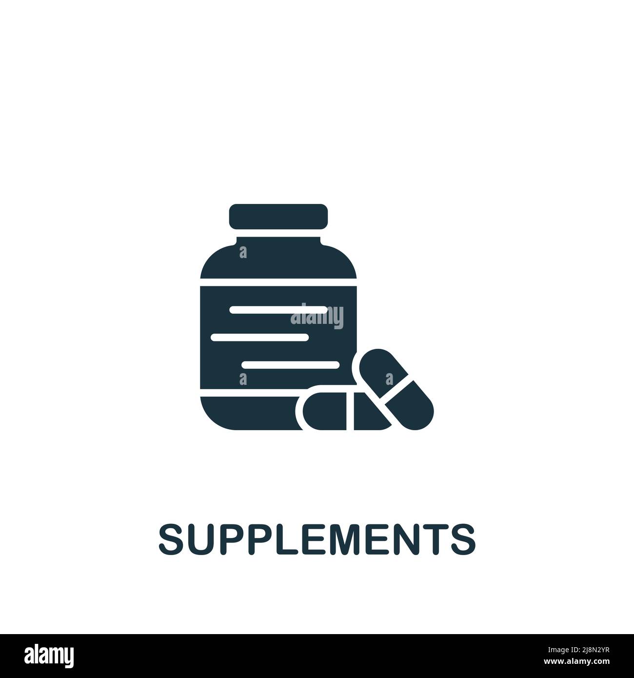 Supplements icon. Monochrome simple Healthy Lifestyle icon for ...