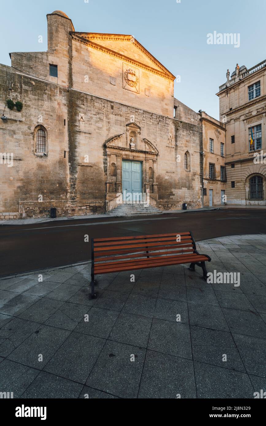 Street view and historical buildings in Arles, Provence, France Stock ...